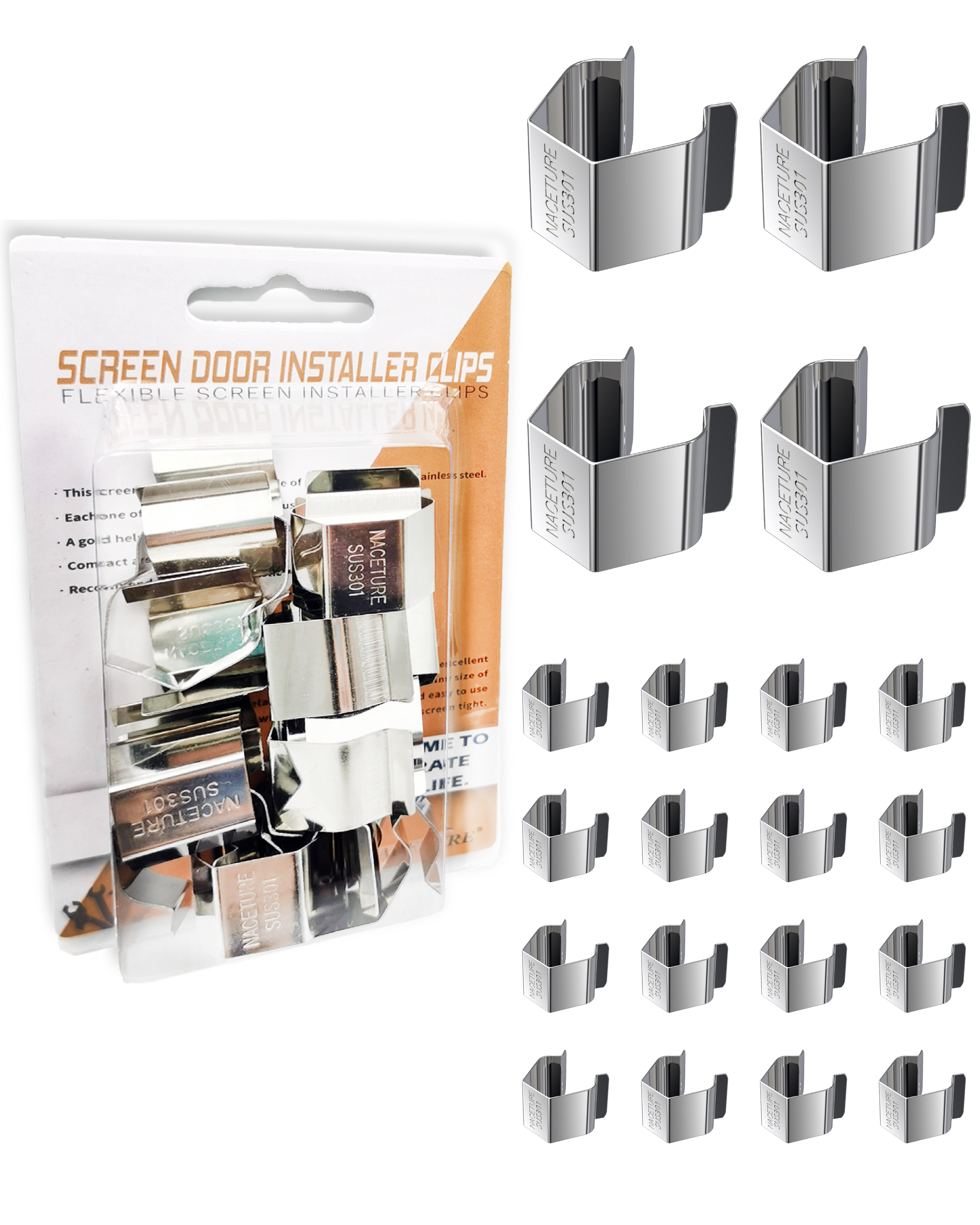 Flush Screen Clips with Screws (12-pack) - Walmart.com