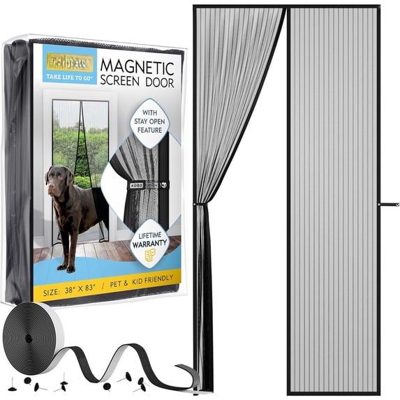 Screen Door - Self Sealing, , Hands Mesh Partition Keeps Out - Pet and ...