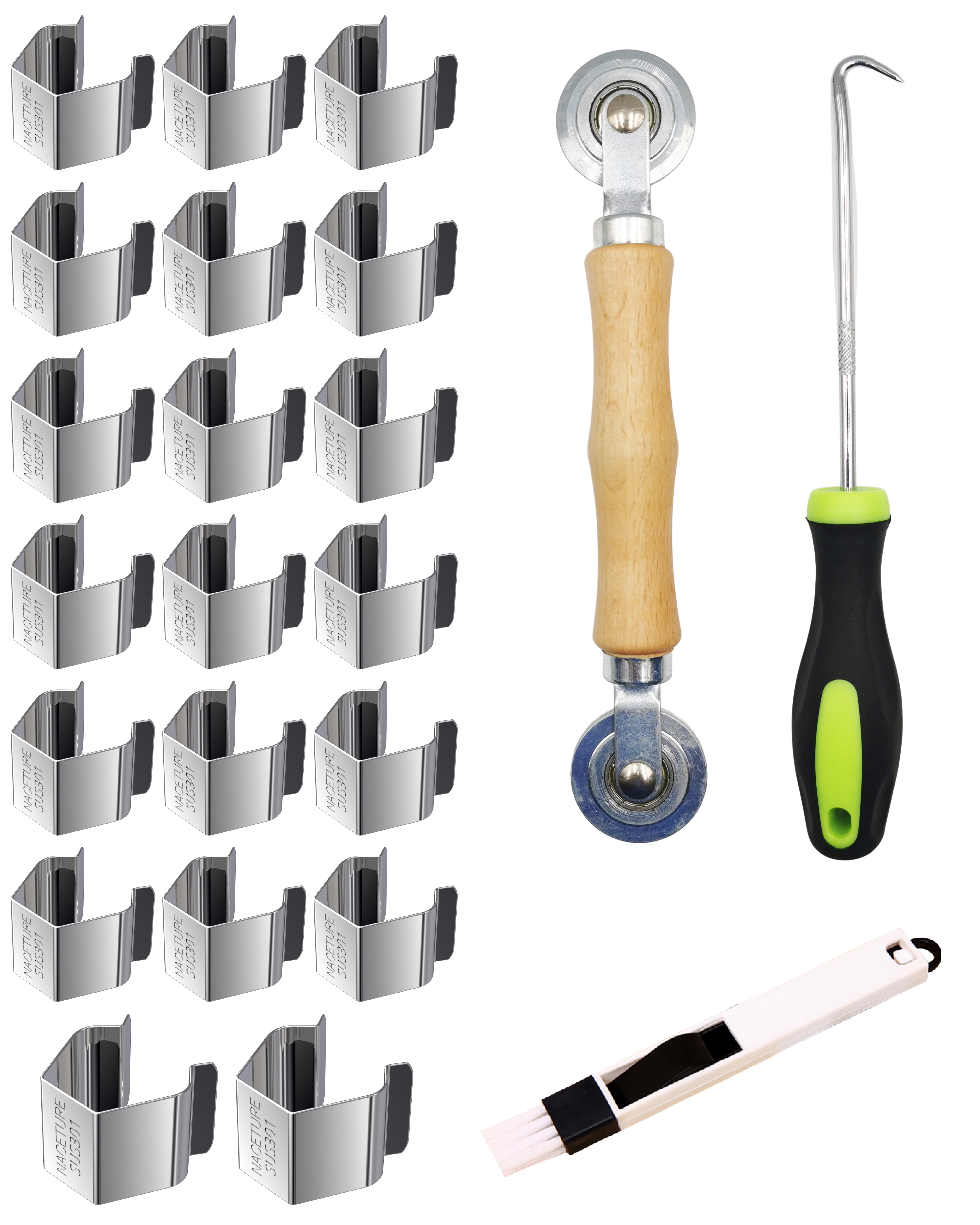Screen Door Tool Kit - 20 Pieces Screen Installer Clips with Screen ...