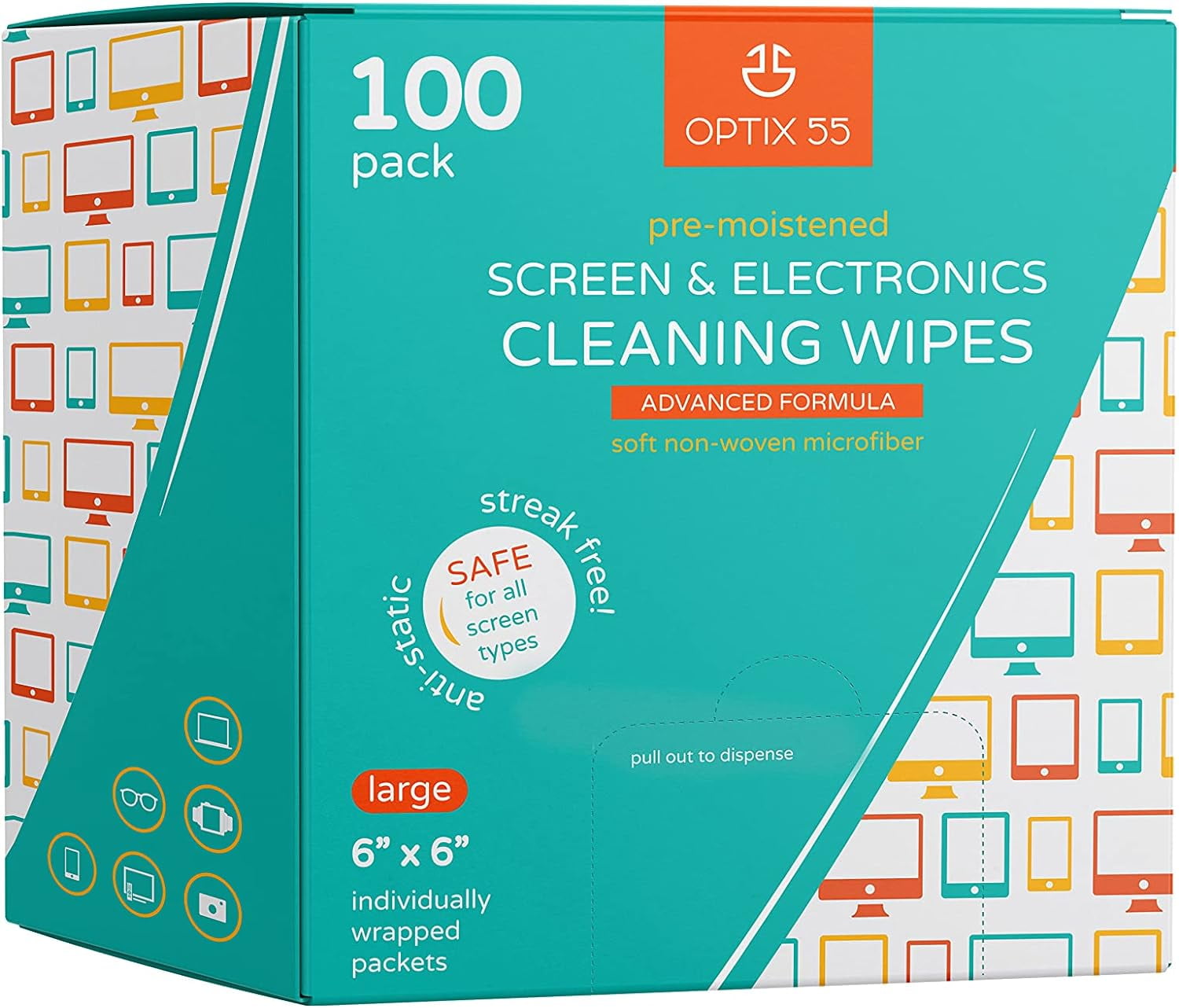 Generic Screen and Electronic Wipes, Pre-Moistened, 6x6 TV, Monitor ...