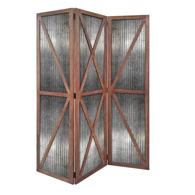Screen Gems Furniture Industrial 3 Panel Room Divider - Walmart.com