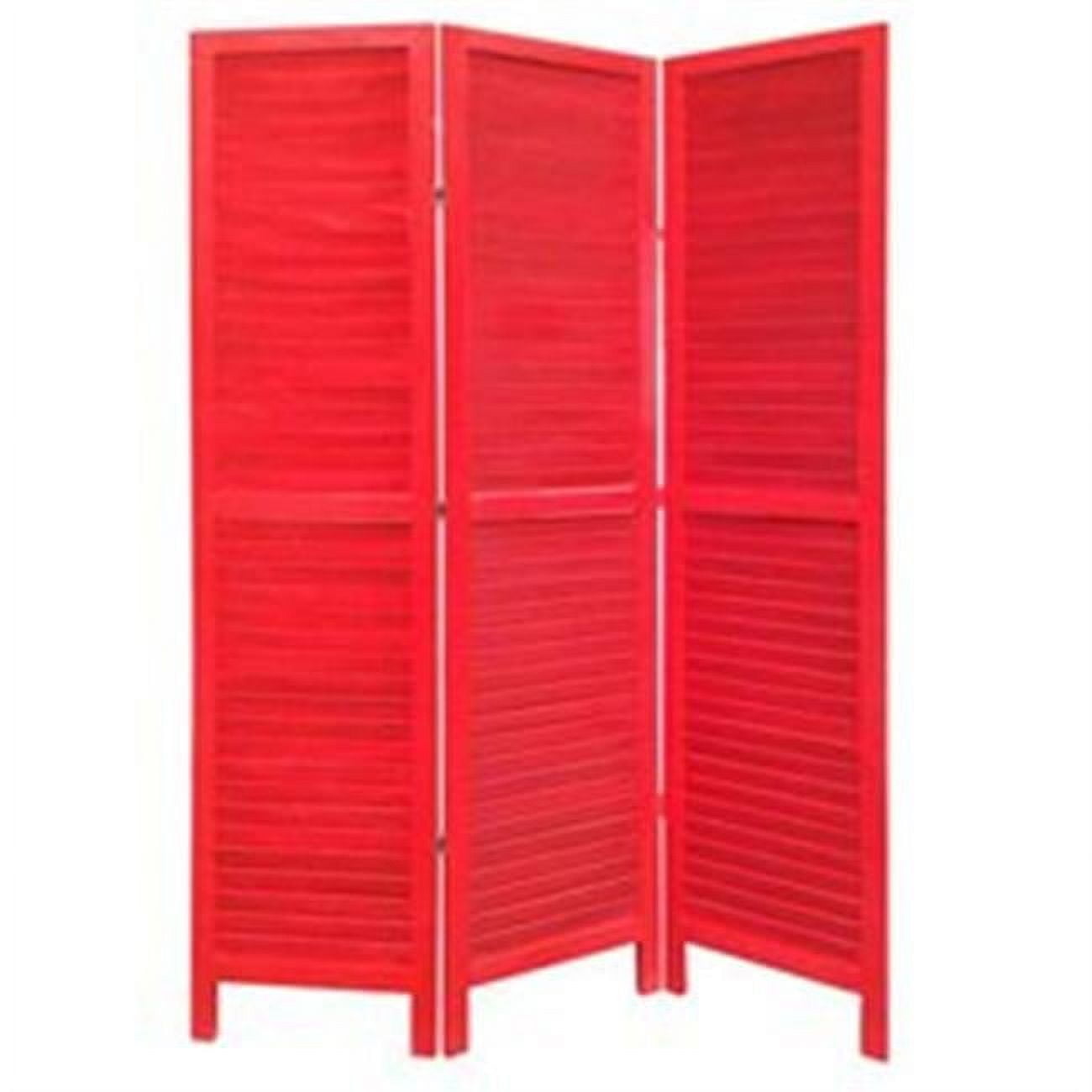Screen Gems SG-237 RED 3 Panel Shutter Room Divider - Walmart.com