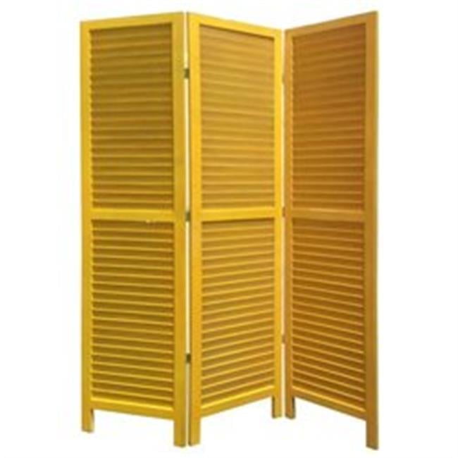 Screen Gems SG-237 YELLOW 3 Panel Shutter Room Divider - Walmart.com