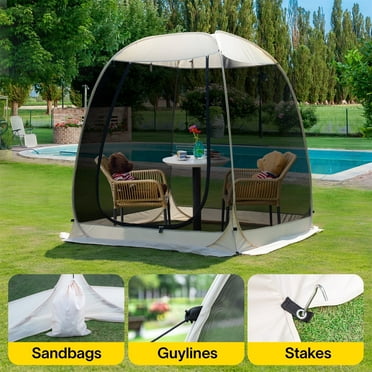 BuySphere 8X8'/10X10' Pop Up Canopy Tent with Netting, Instant Gazebo ...