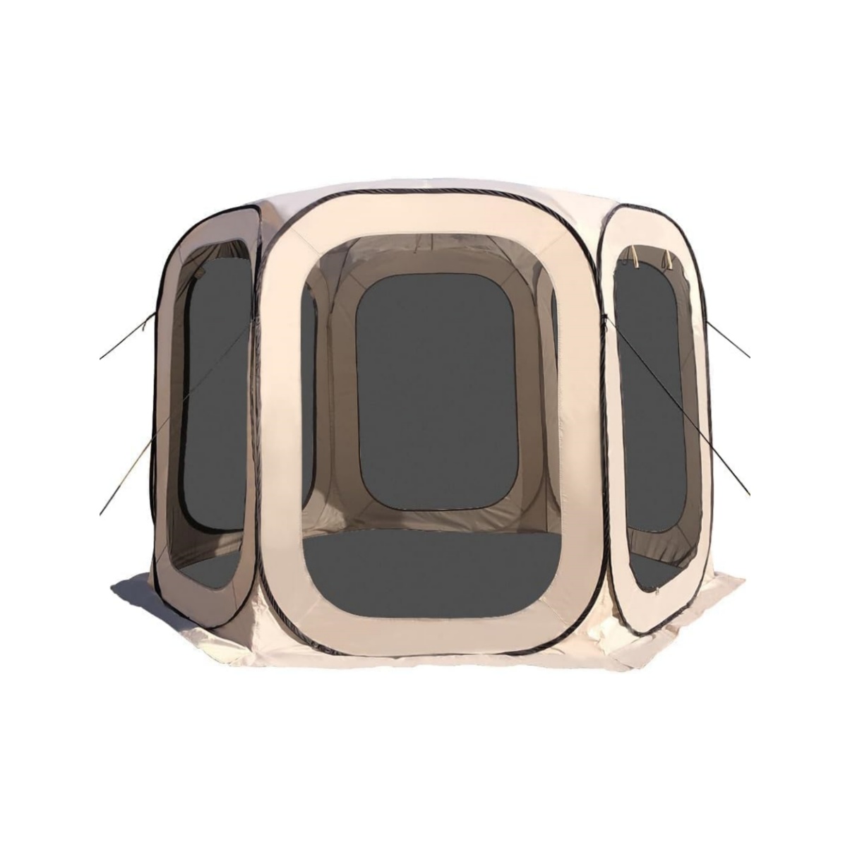 Screen House Tent Pop-Up, Canvas Bell Tent, Portable Screen Room Canopy ...