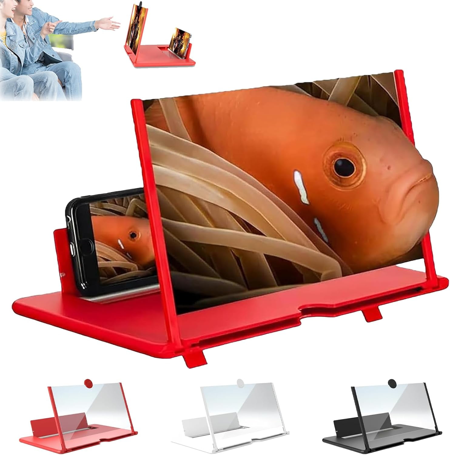 Screen Magnifier 2026 New Version, 10/12" 3D HD Magnifying Projector ...