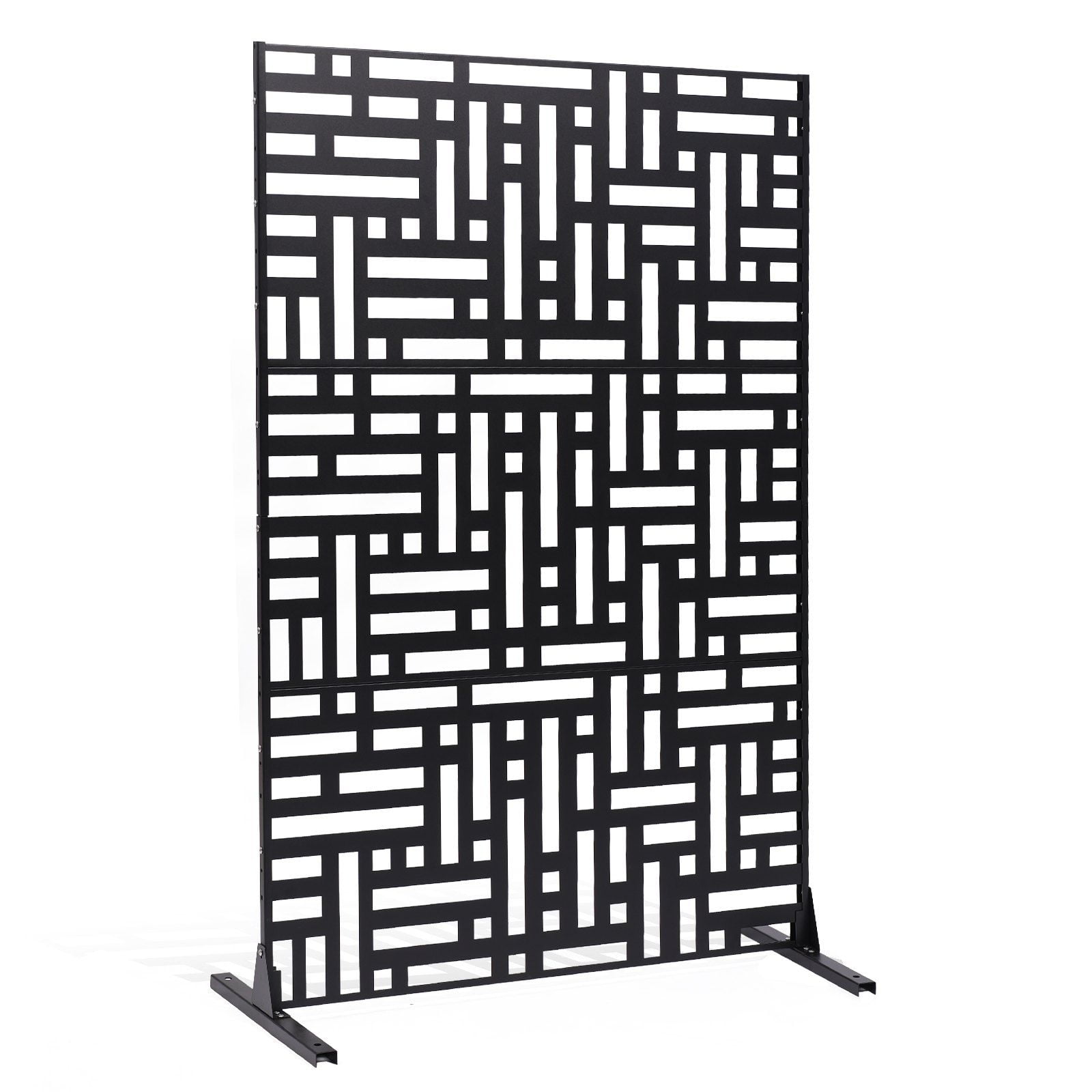 Screen Metal, 47x76 Inch Black Patio Panels for Deck or Yard ...