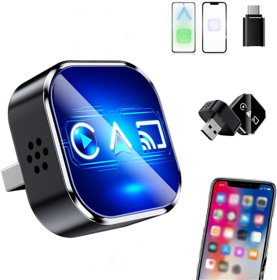 Screen Mirroring Adapter for Car, 2026 Upgrade 3 in 1 Wireless Carplay ...