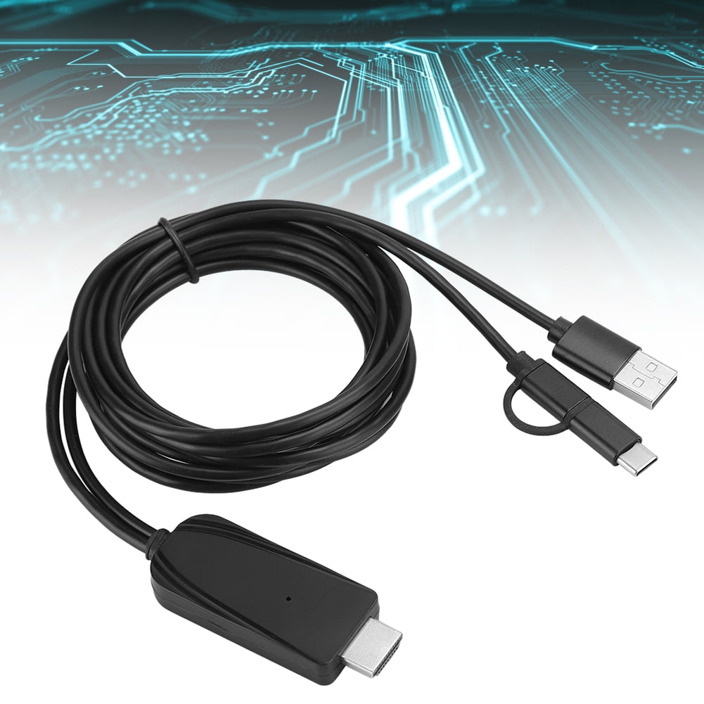 2M HD 1080P Screen Mirroring Cable, USB/Type-C, Suitable for TV ...