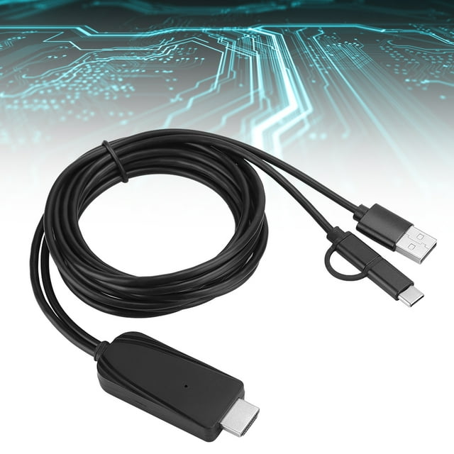 2M HD 1080P Screen Mirroring Cable, USB/Type-C, Suitable for TV ...
