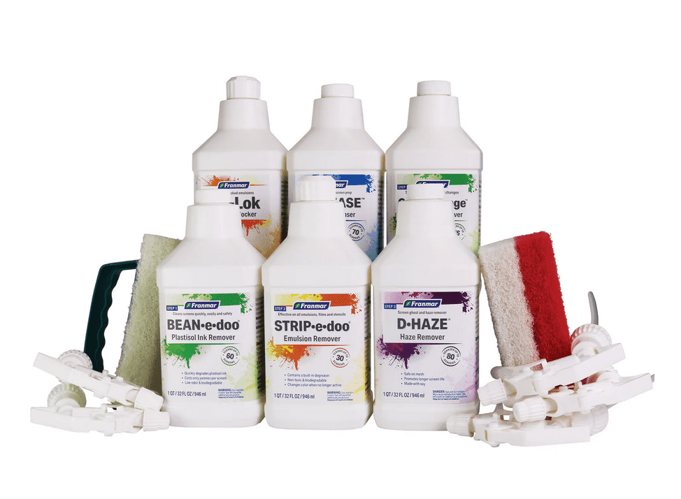 Screen Printing Cleaning Kit - Franmar Textile Kit - Plastisol Ink ...