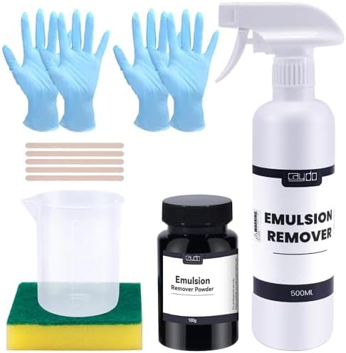 Screen Printing Emulsion Remover Kit Includes Silk Screen Photopolymer ...