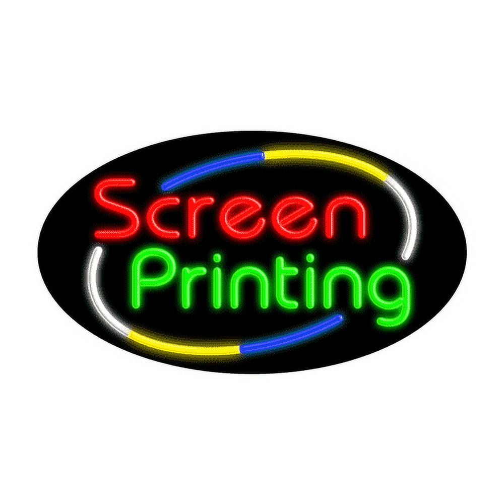 Screen Printing-Glass Neon Sign Made in USA - Walmart.com