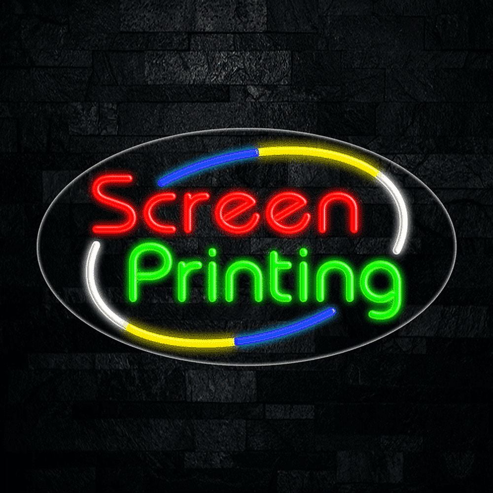 Screen Printing LED Neon Sign 28"L x 16"H #34602 - Walmart.com