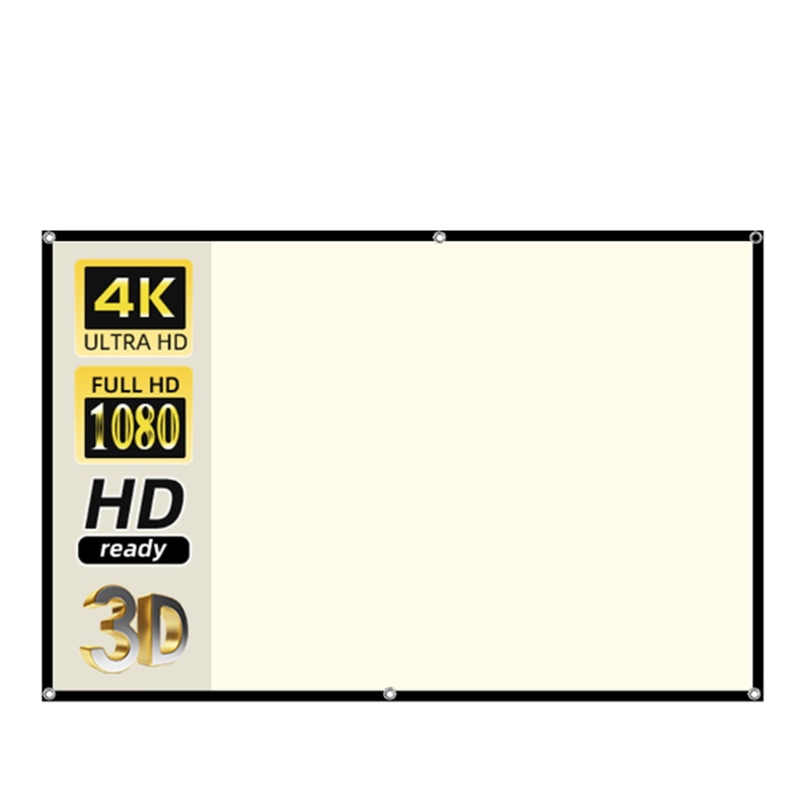 Screen Projector, Projection Screen White Grid Anti-Light 160 ° Viewing ...