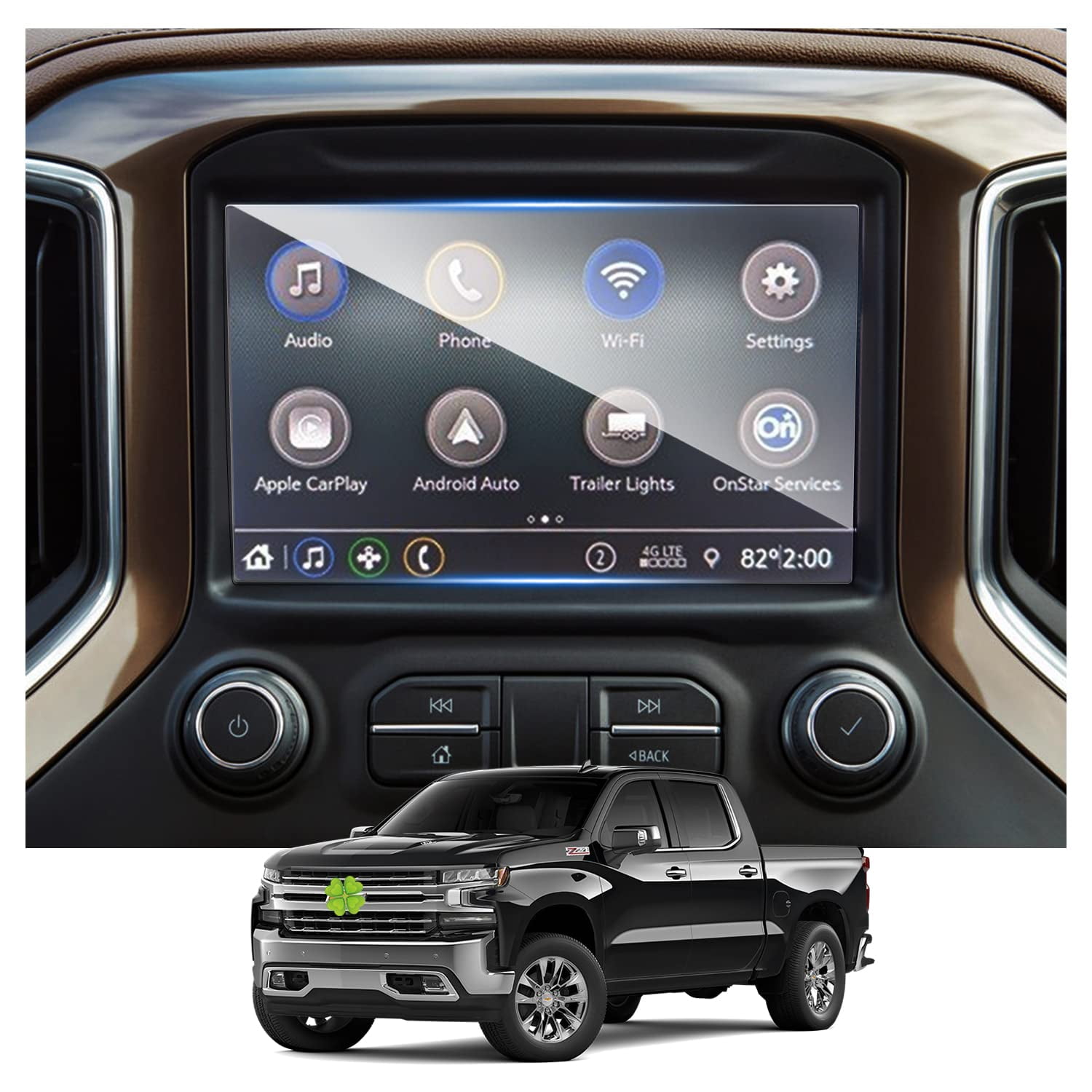 Screen Protector for 2014-2021 Chevy Silverado 8-in Radio Chevy ...