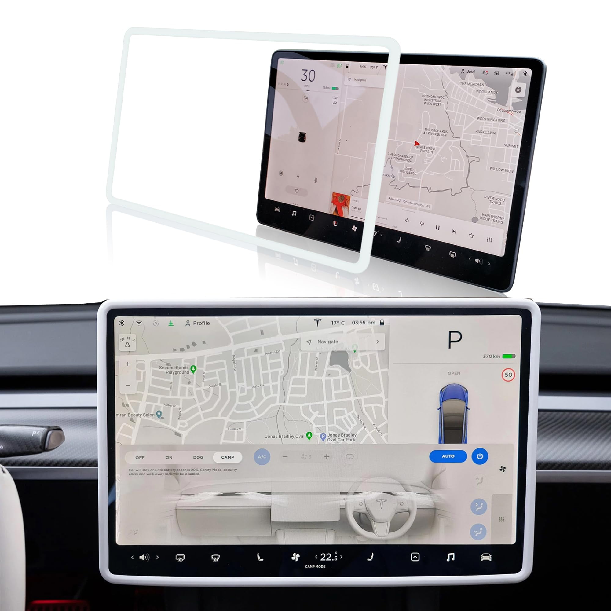 Screen Protector Frame for CM31 Tesla Model 3 / Y 2019-2023 Center ...