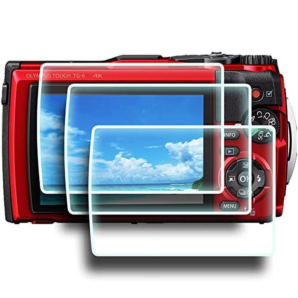 Screen Protector for Olympus TG-6 TG-5 Red Black,Ugpine LCD screen ...