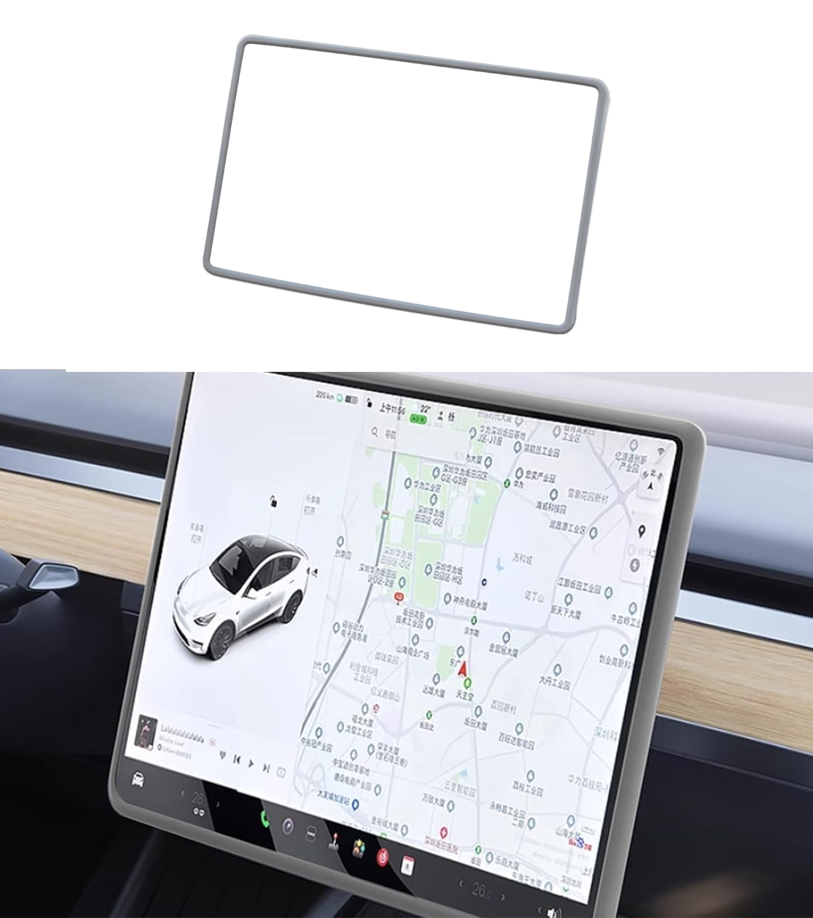 Screen Protector Silicon Frame for Tesla Model 3 2017-2023(Excluding ...