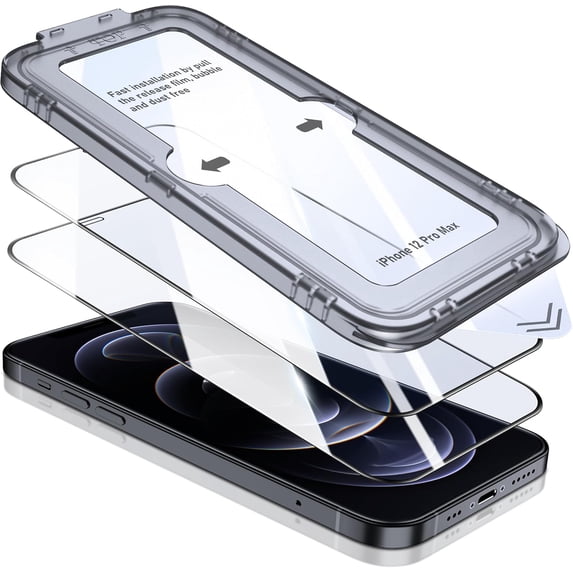 Screen Protector for iPhone 12 Pro Max [2 Pack] - 9H Hardness ...