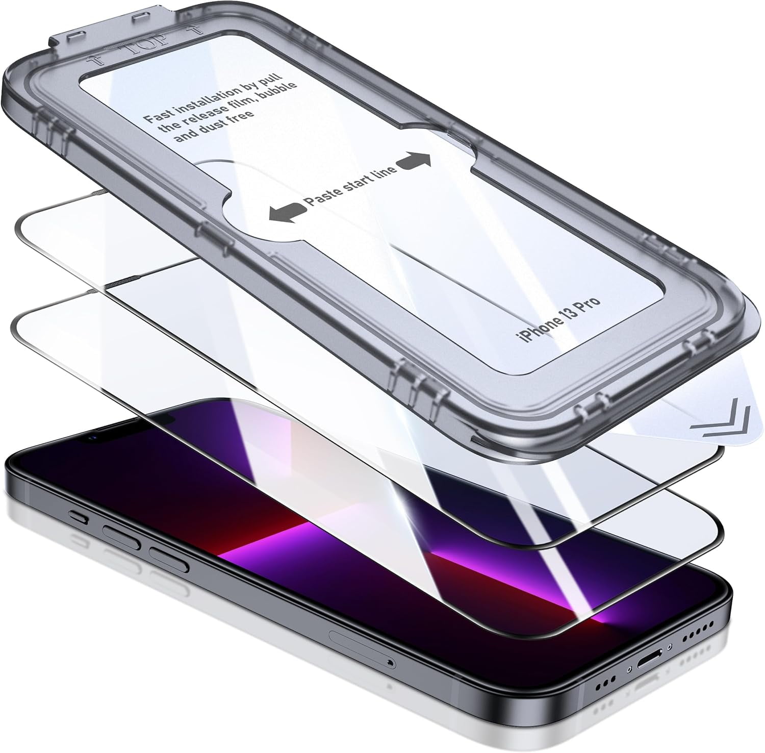 Screen Protector for iPhone 13 Pro [2 Pack] - 9H Hardness Shatterproof ...