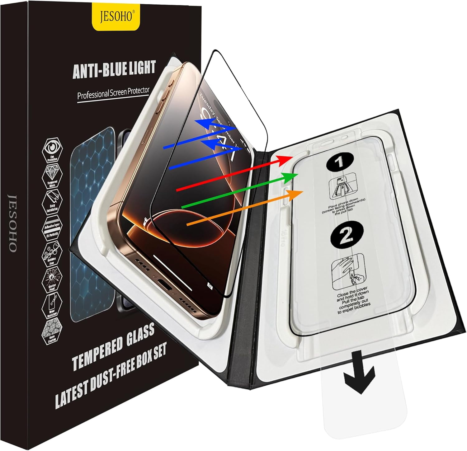 Screen Protector for iPhone 16 pro & iPhone 17 Blue Light Block ...