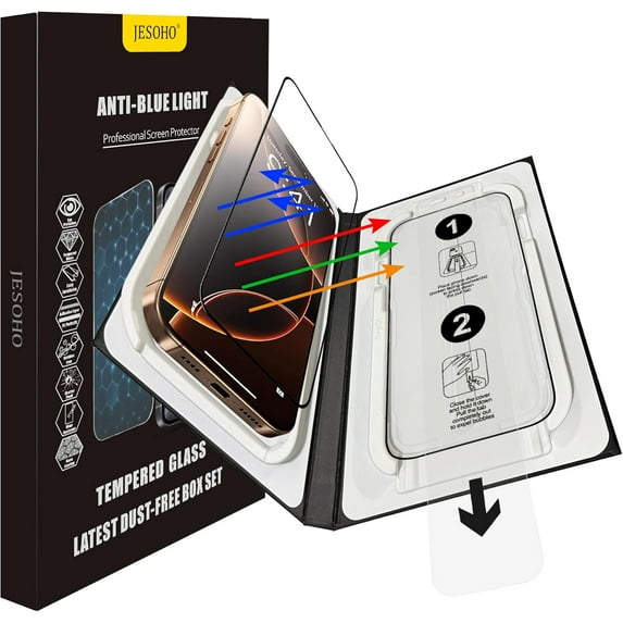 Screen Protector for iPhone 16 pro & iPhone 17 Blue Light Block ...