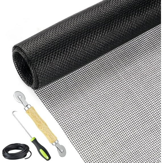 Screen Repair Kit with Fiberglass Mesh, Rolling Tool and Spline for ...