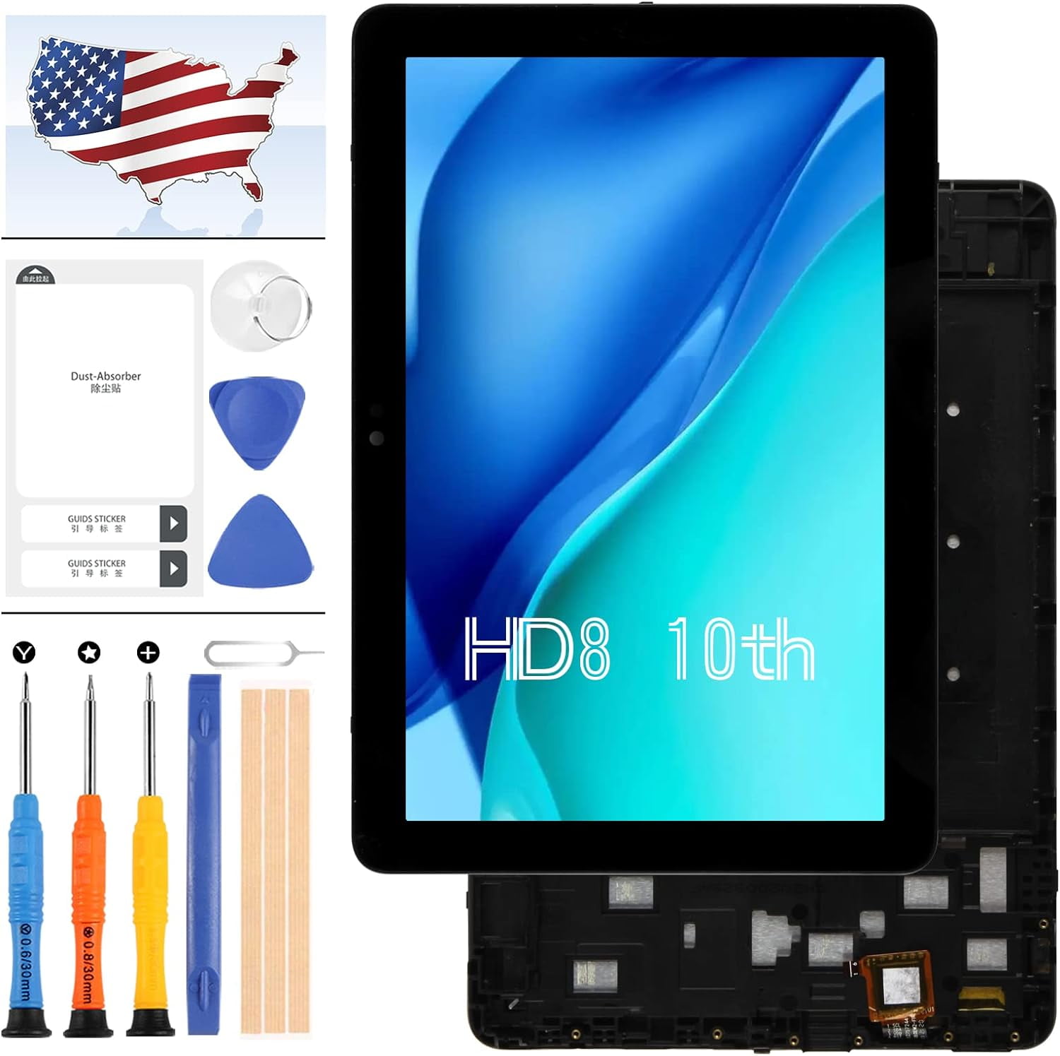 Screen Replacement for Amazon Kindle Fire HD8 /HD8 Plus 10th Gen 2020 ...