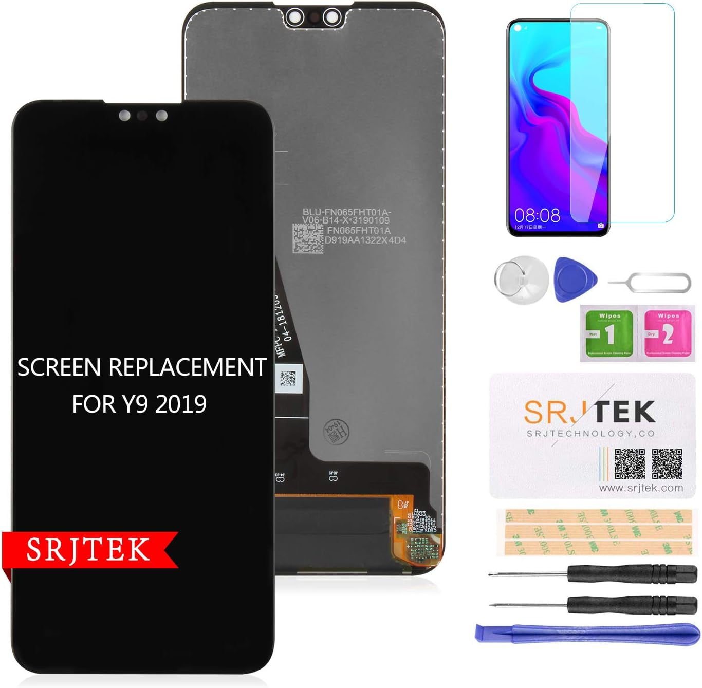 Screen Replacement for Huawei Y9 2019 LCD Display Touch Digitizer Compatible for Huawei Y9 2019 ...