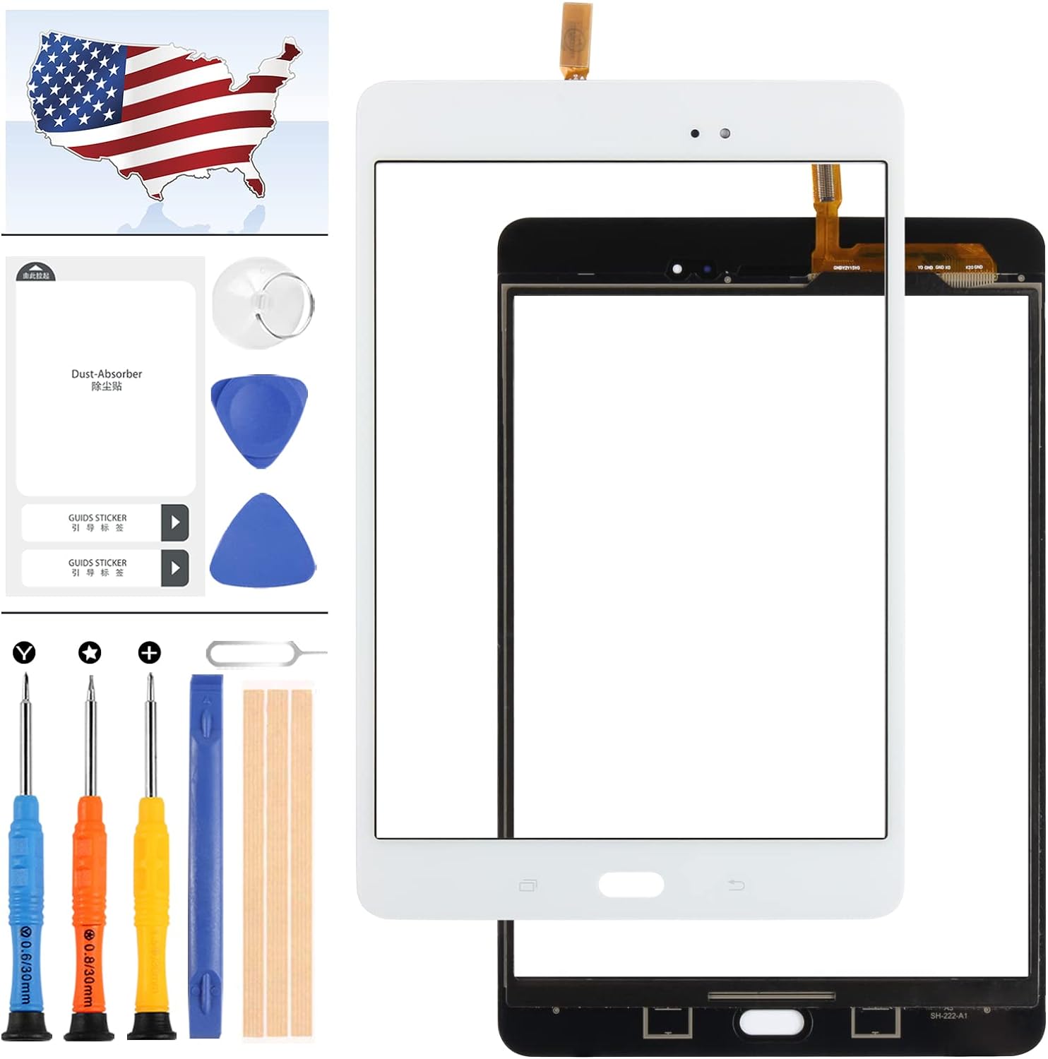 Screen Replacement Kit for Samsung Galaxy Tab A 8.0 T350 SM-T350 Touch ...