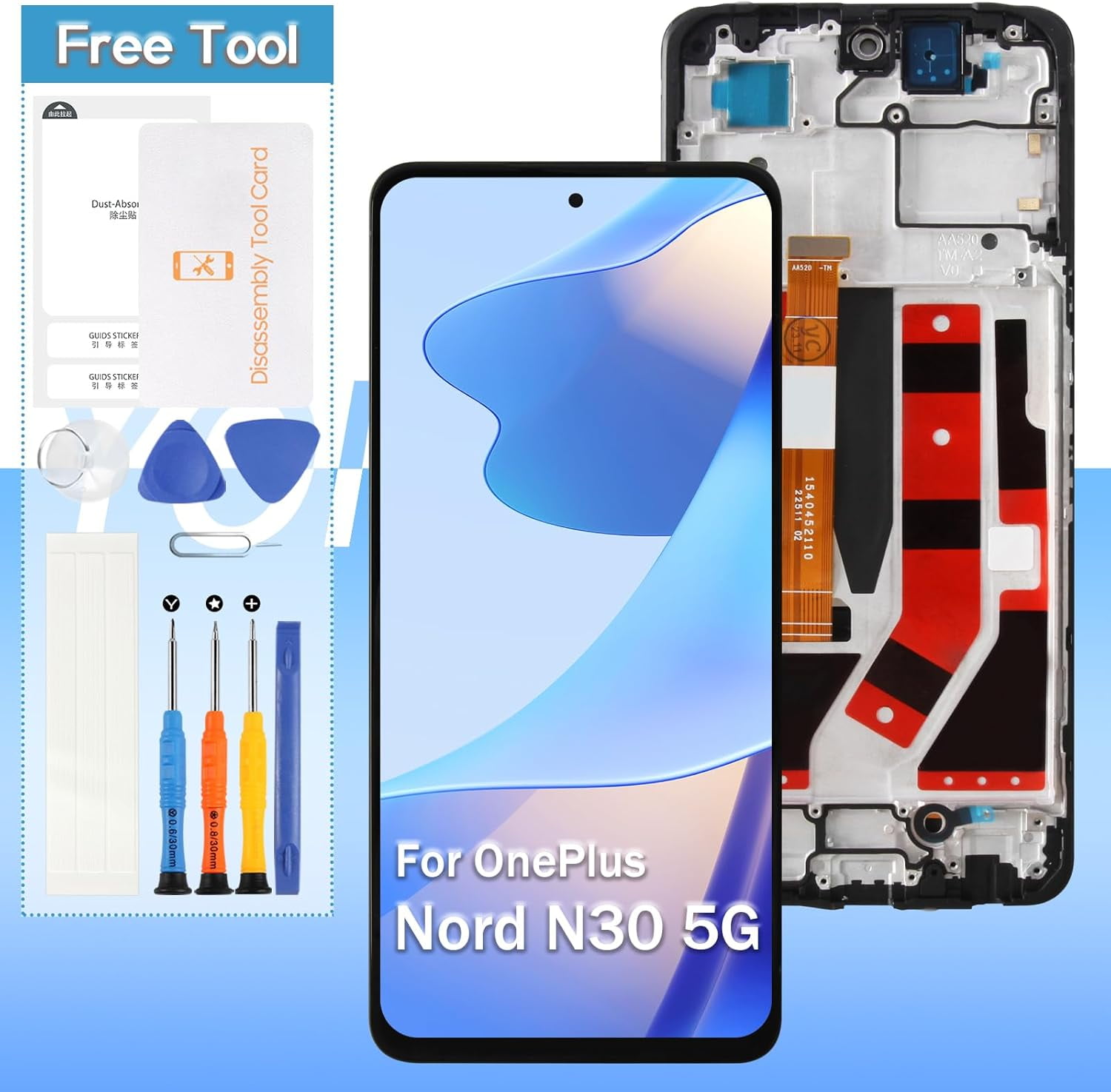 Screen Replacement for OnePlus Nord N30 5G CPH2513 CPH2515 6.72" LCD Display Touch Digitizer ...