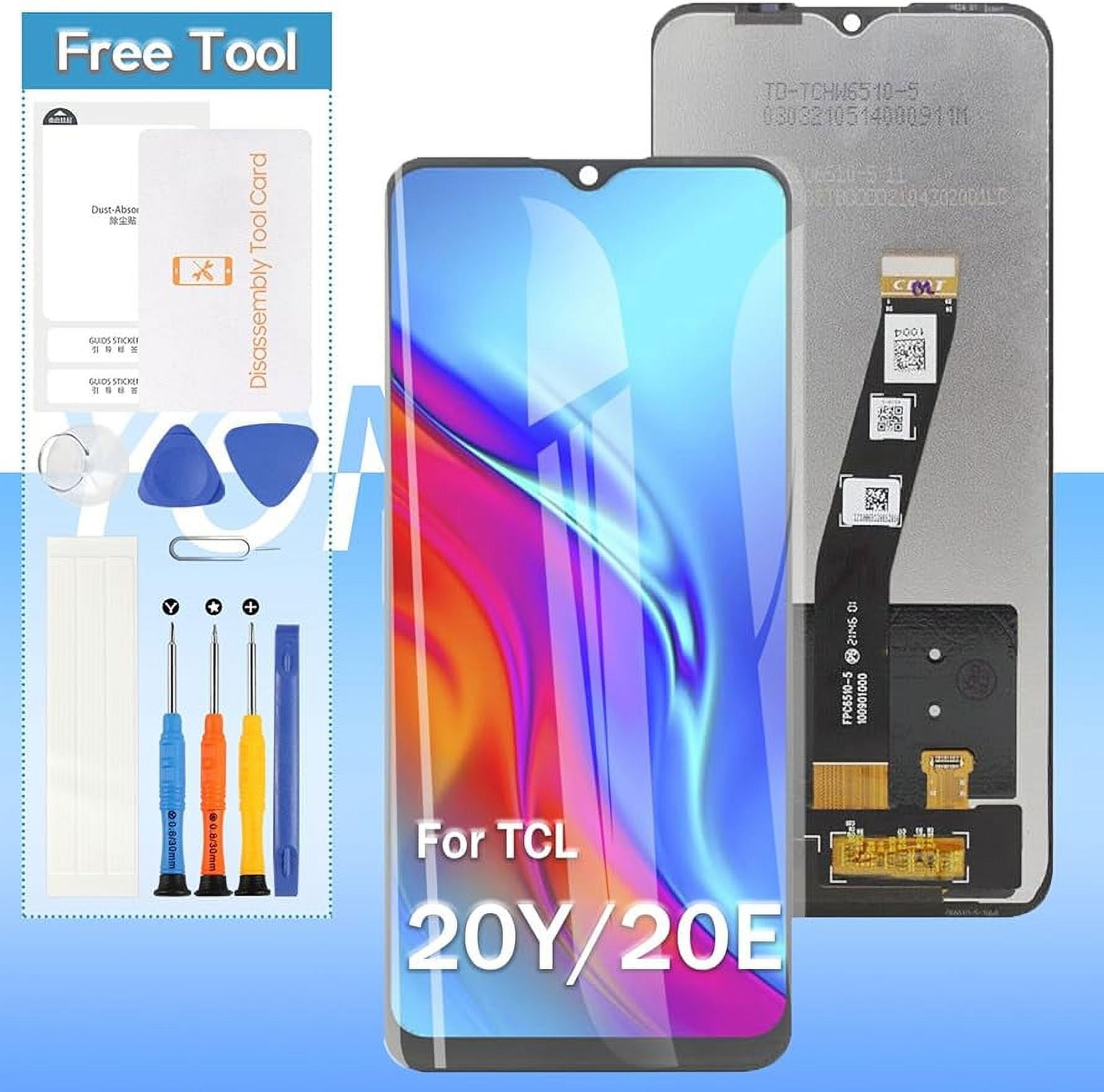 Screen Replacement for TCL 20Y/20E 6125F 6125D 6156D 6156H 6.52'' LCD Display Touch Digitizer ...