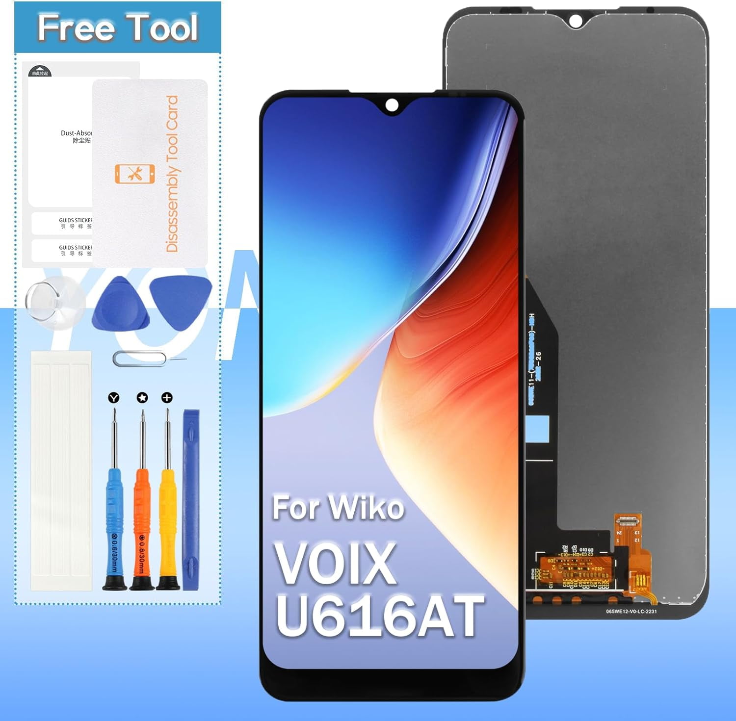 Screen Replacement for Wiko VOIX U616AT 6.5" LCD Display Touch ...