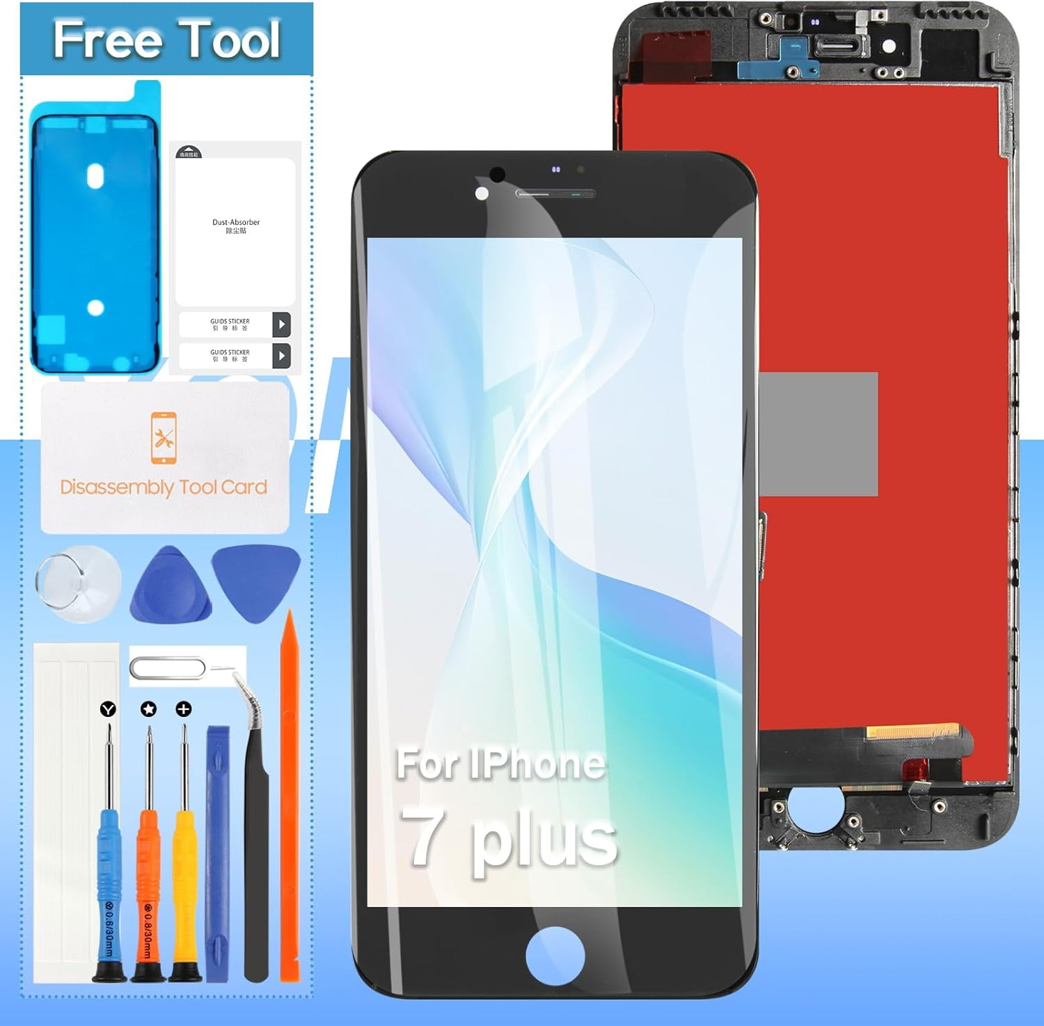 Screen Replacement for iPhone 7 Plus 5.5" A1661, A1784, A1785, A1786 3D ...