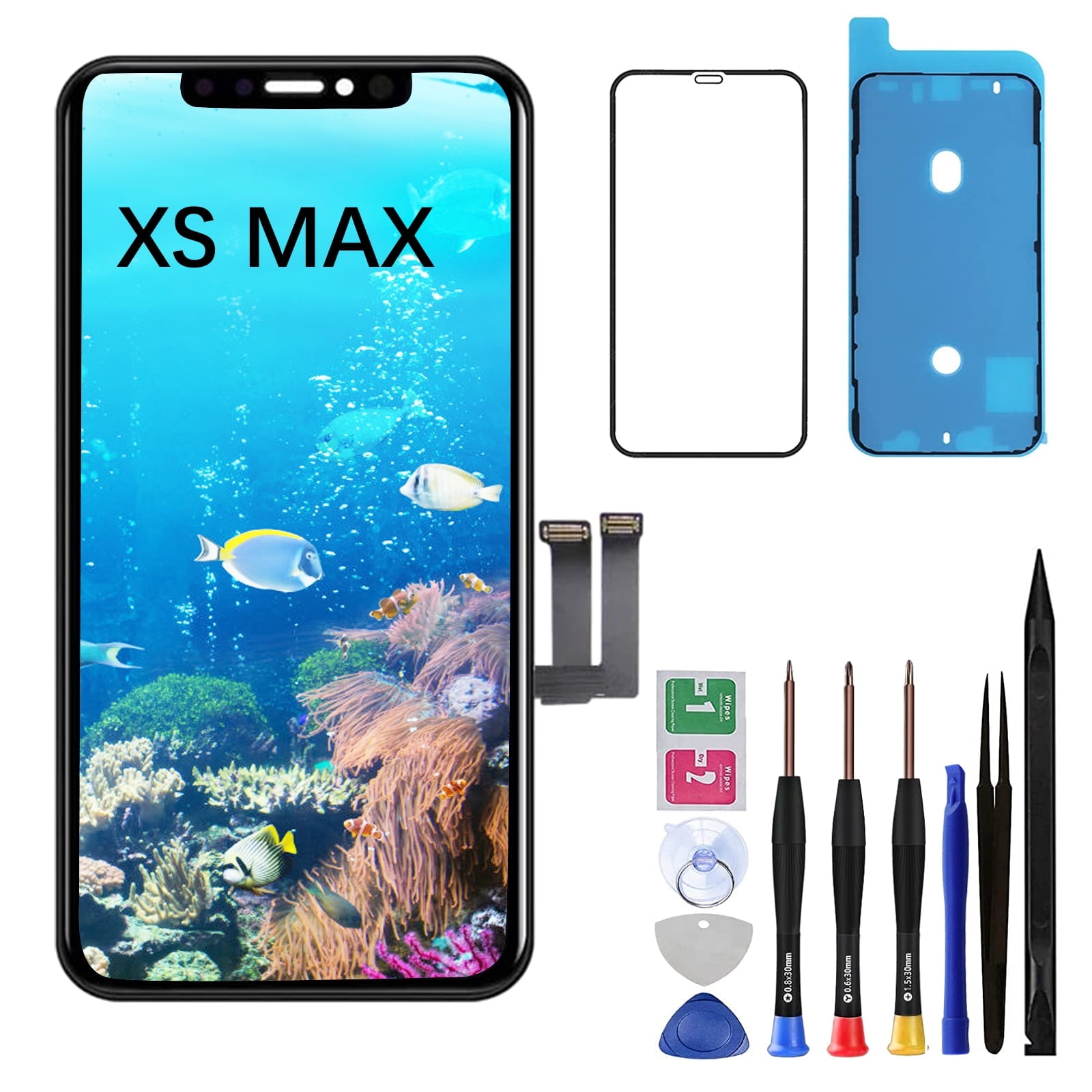 Screen Replacement for iPhone Xs Max - Lcd Replacement Kit & 3D Touch Oled Digitiser Display ...