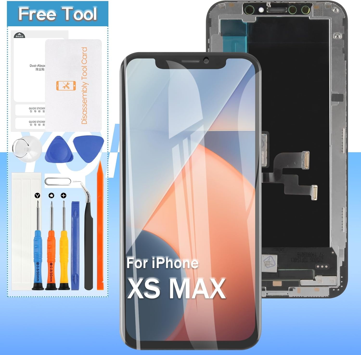 Screen Replacement for iPhone Xs Max (OLED) A1921, A2101, A2102, A2104 ...
