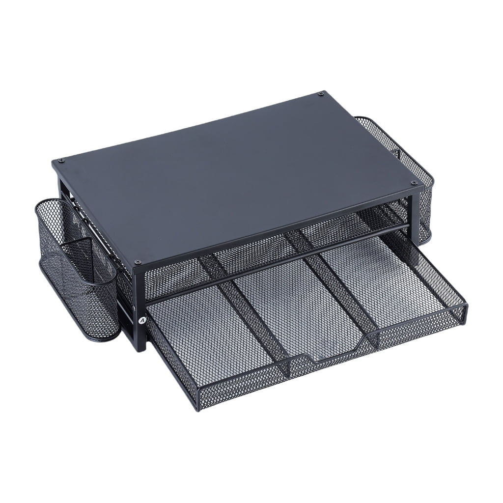 Screen Stand with Drawer and Side Storage Metal Laptop Stand Monitor ...