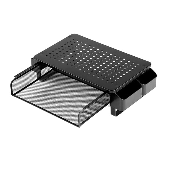 Screen Stand with Ventilation Drawer and Side Storage Metal Computer ...