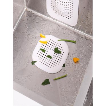 Adzgya Drain Hair Catcher Square Silicone Trap Shower Drain Cover With ...