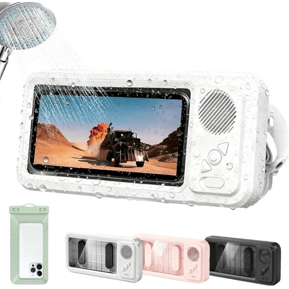 Screen Touch Shower Phone Holder with Wireless Bluetooth Speaker ...