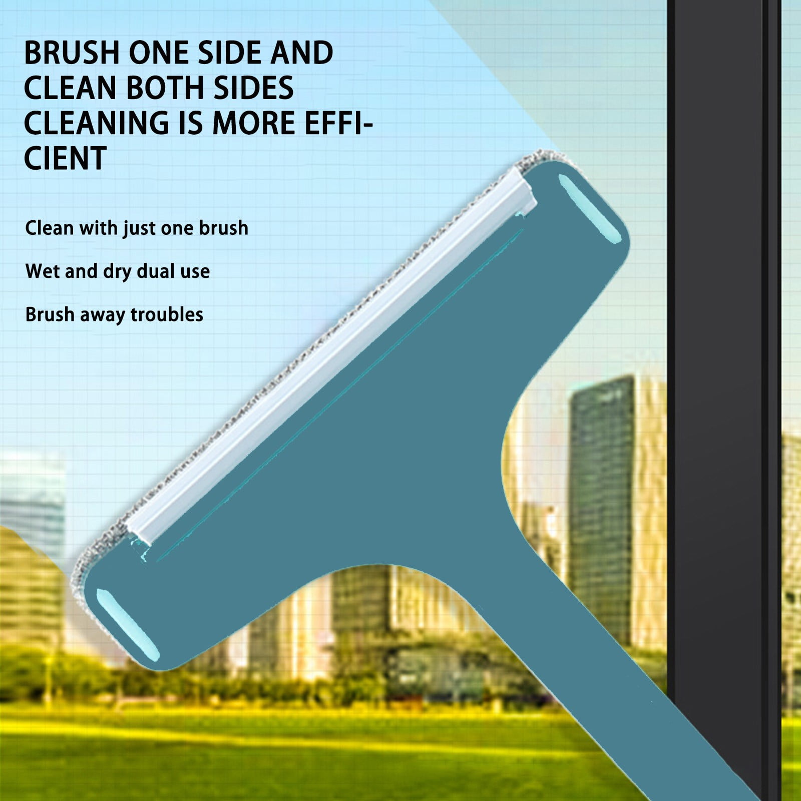 Screen Window Cleaning Brush | Wet & Dry Use | 2-in-1 Glass Wiper ...