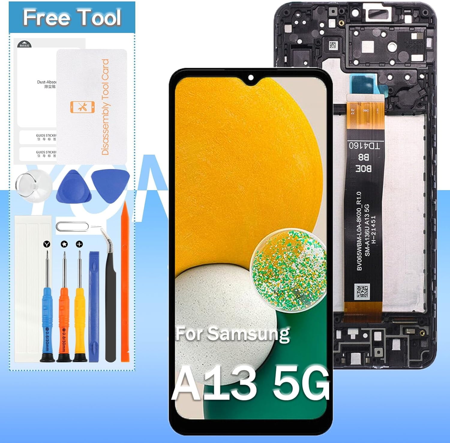 Screen replacement for Samsung Galaxy A13 5G LCD Display SM-A136U, SM-A136U1, SM-A136W, SM ...