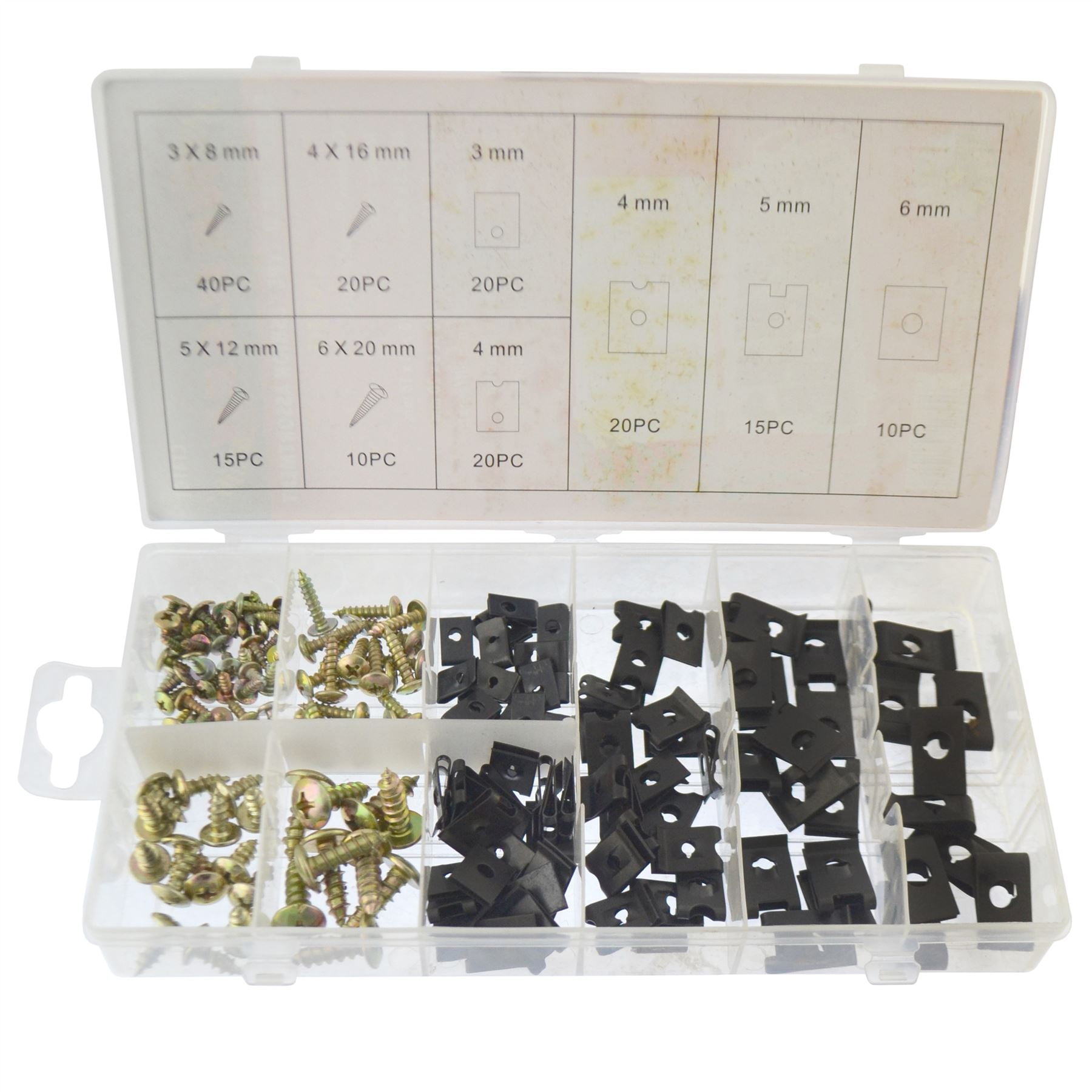 Screw And U Type Cushion Speed Clips Assortment Kit Fastener Trim Panel ...