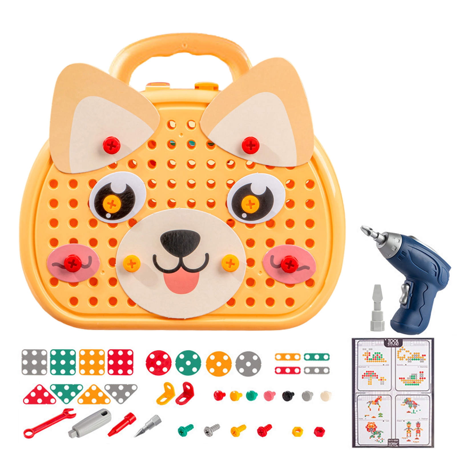 Screw Assembly Toolbox Set - 2D/3D Screw Puzzle Box, Montessori Toolbox ...