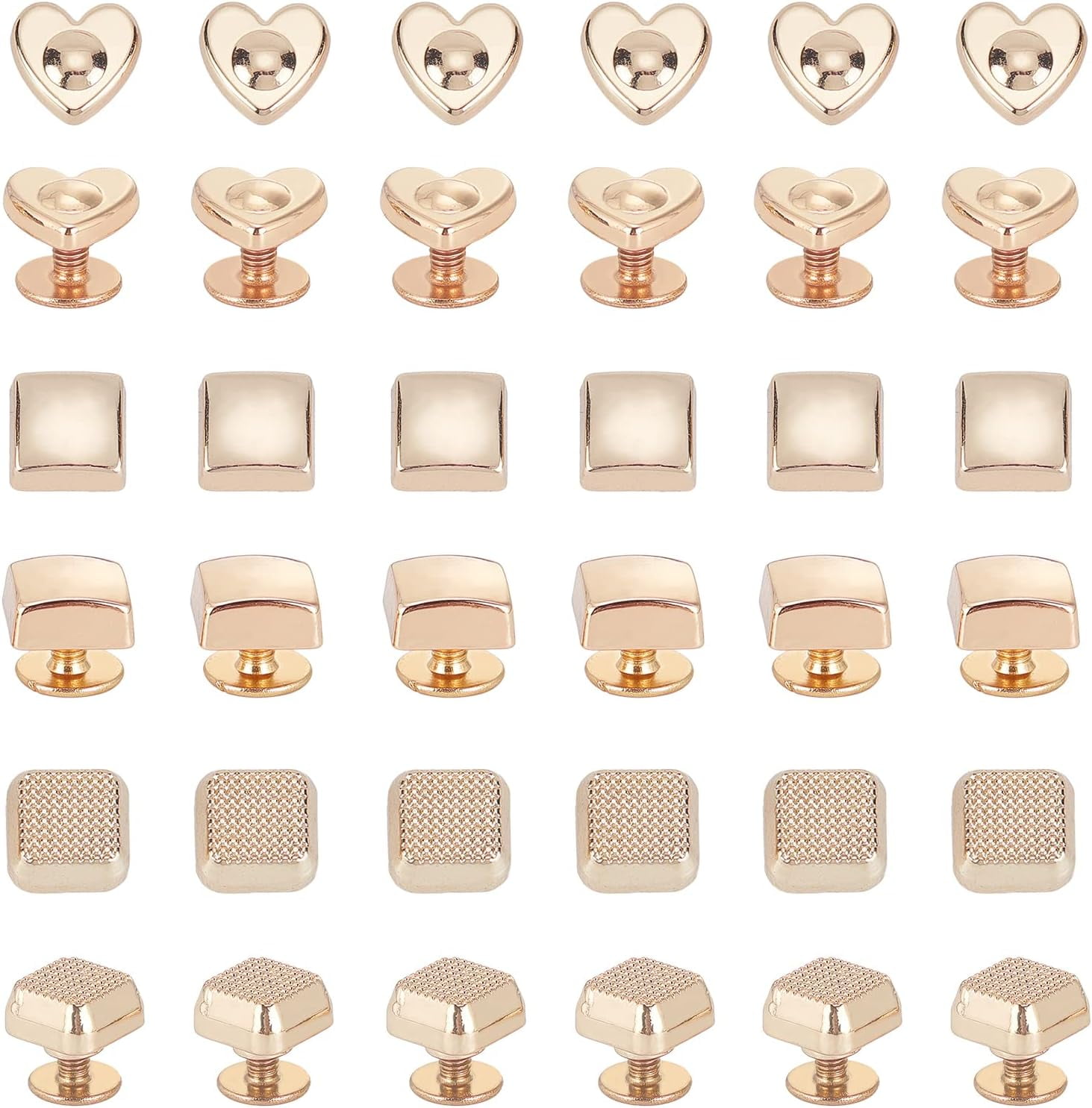 Screw Back Spike Purse Handbag Feet Nailhead Stud Cap Rivets Flat ...