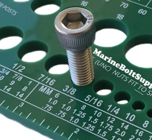 Screw Bolt Nut Thread Measure Gauge Size Checker (Standard & Metric ...