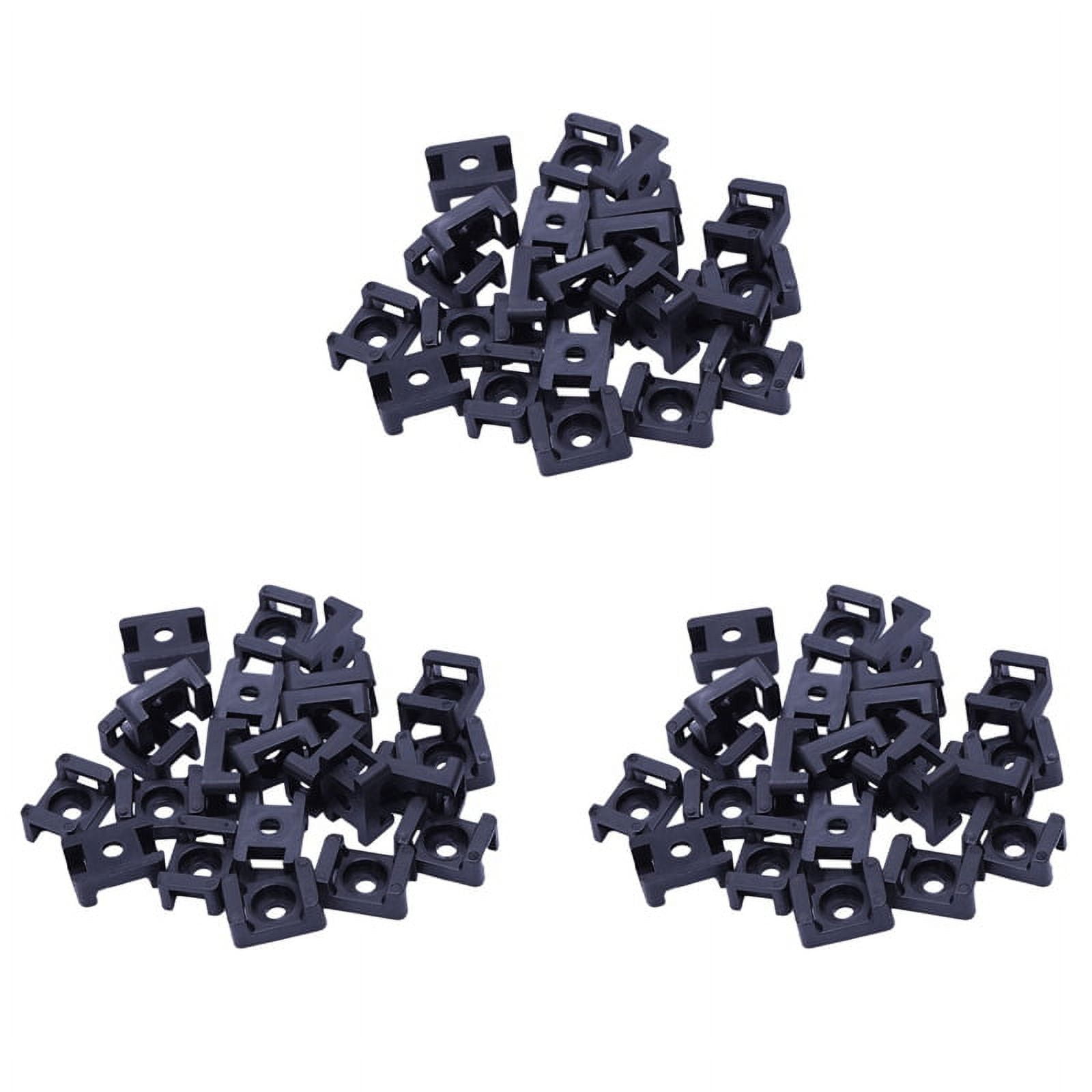Screw Bracket Mount Saddles Bases Cable Tie Bracket 23mmx16mm 90 Units ...