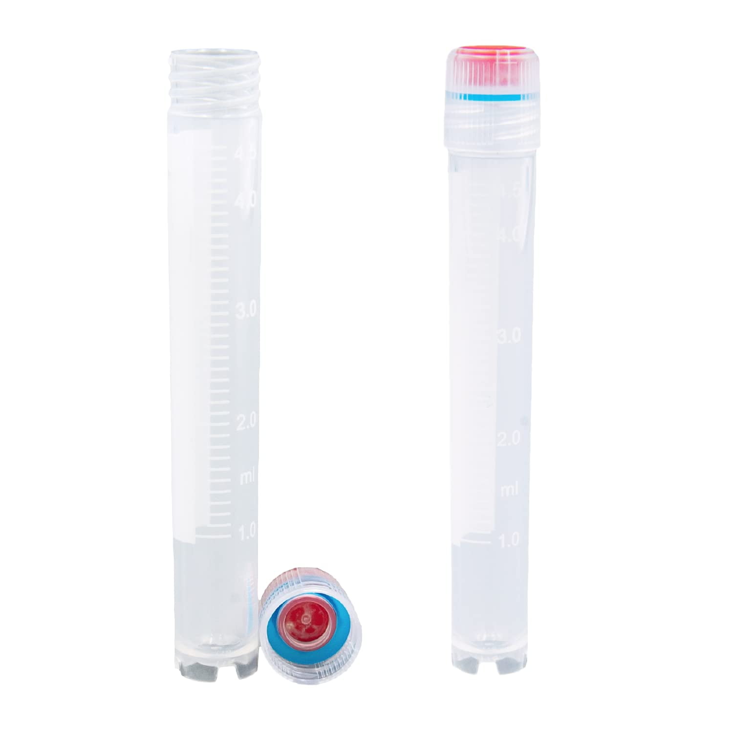Screw Cap 4.5mL Cryovials with External Thread Cap - Self Standing Cryogenic Vial, Washer ...