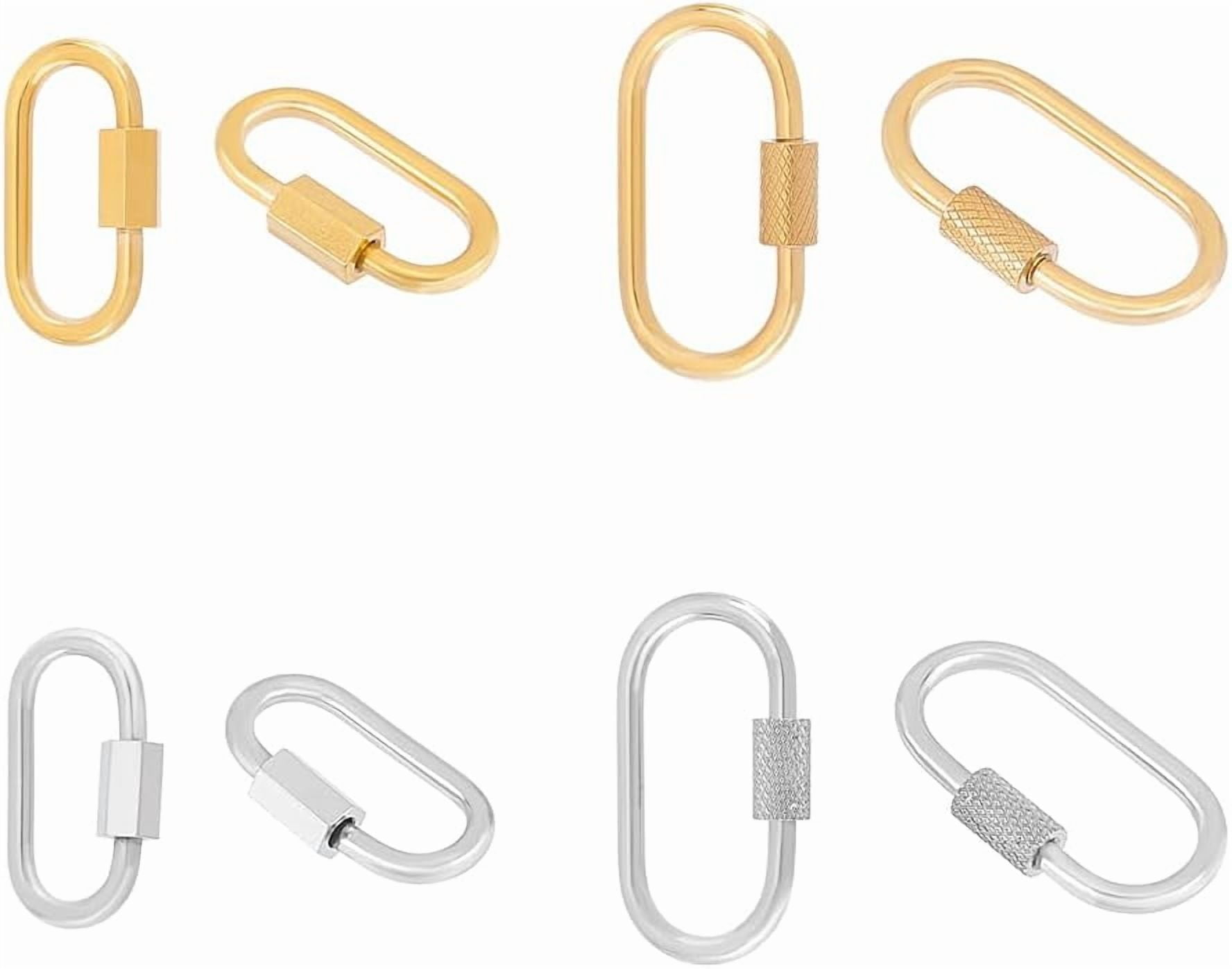 Screw Carabiner Lock Stainless Steel Screw Locking Keychain Carabiner ...